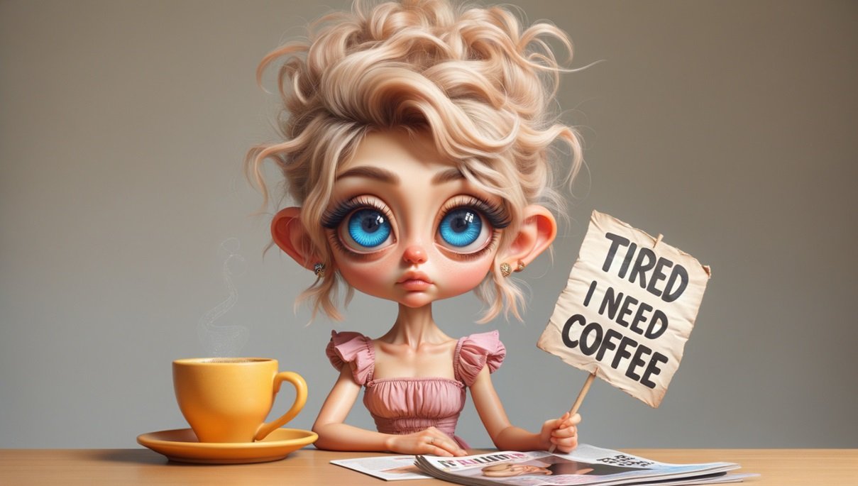 Jigsaw Puzzle | 91 pieces | Tired, Need Coffee, NOW! | Jigidi