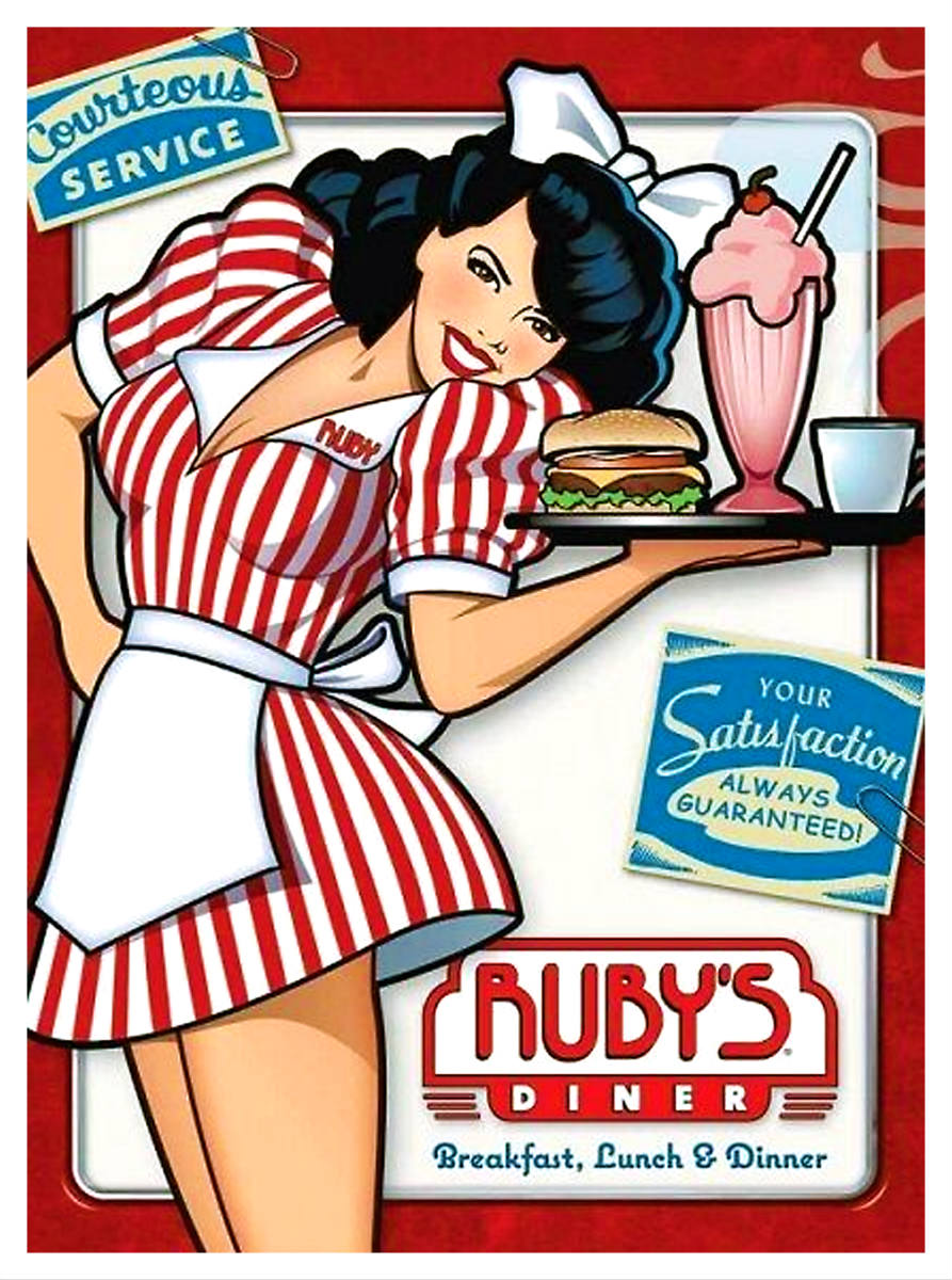 Solve Vintage ad - Ruby's Diner jigsaw puzzle online with 266 pieces