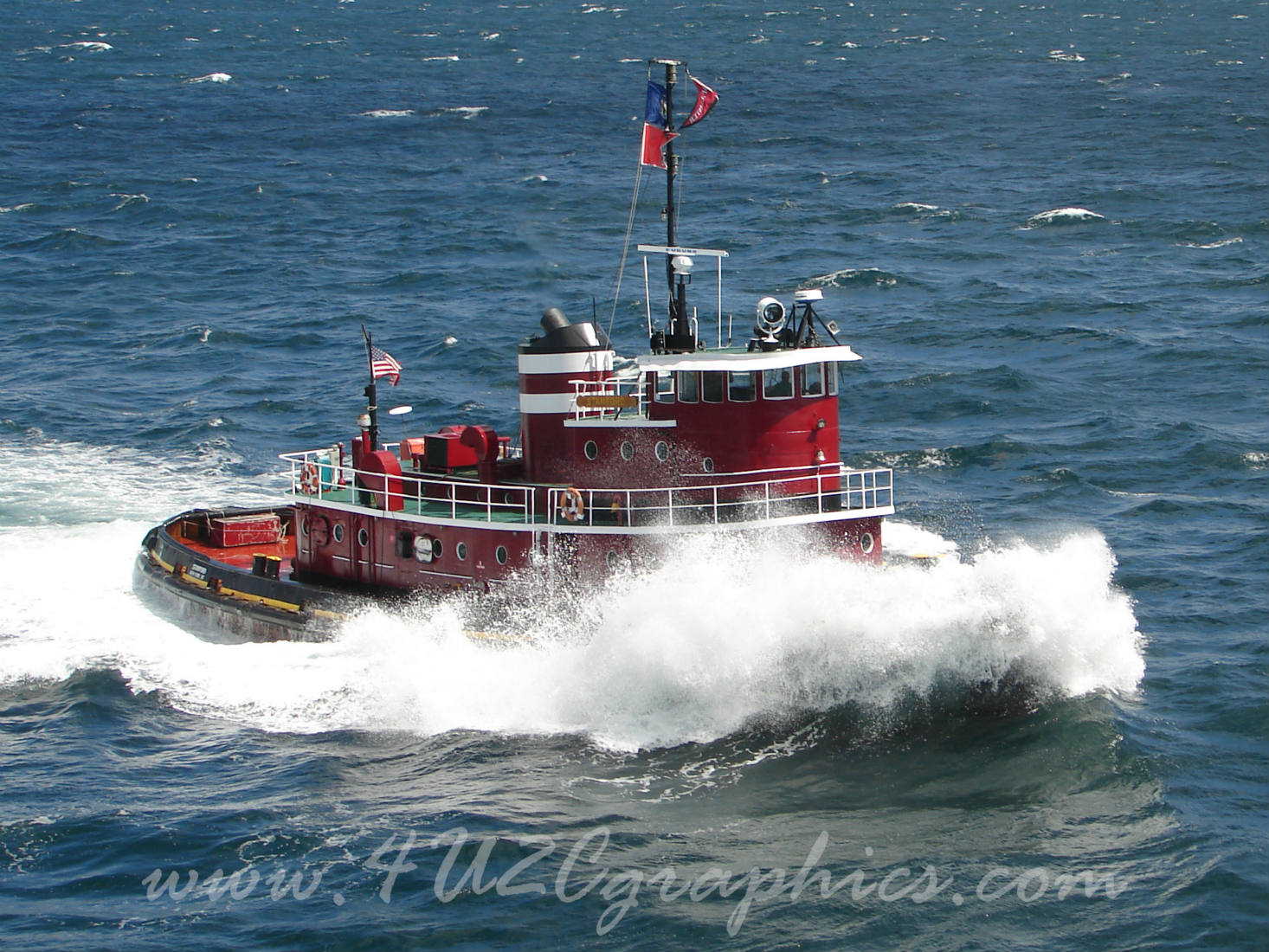Solve Tugboat Stamford on Casco Bay jigsaw puzzle online with 165 pieces