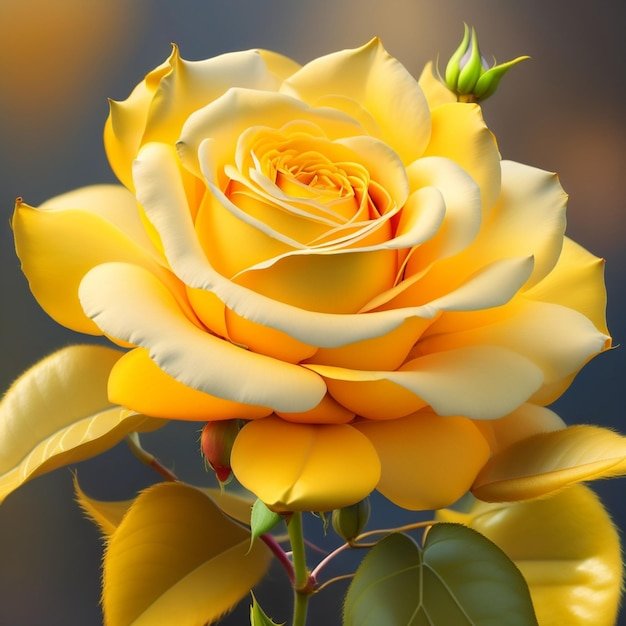 Solve Yellow Rose jigsaw puzzle online with 64 pieces