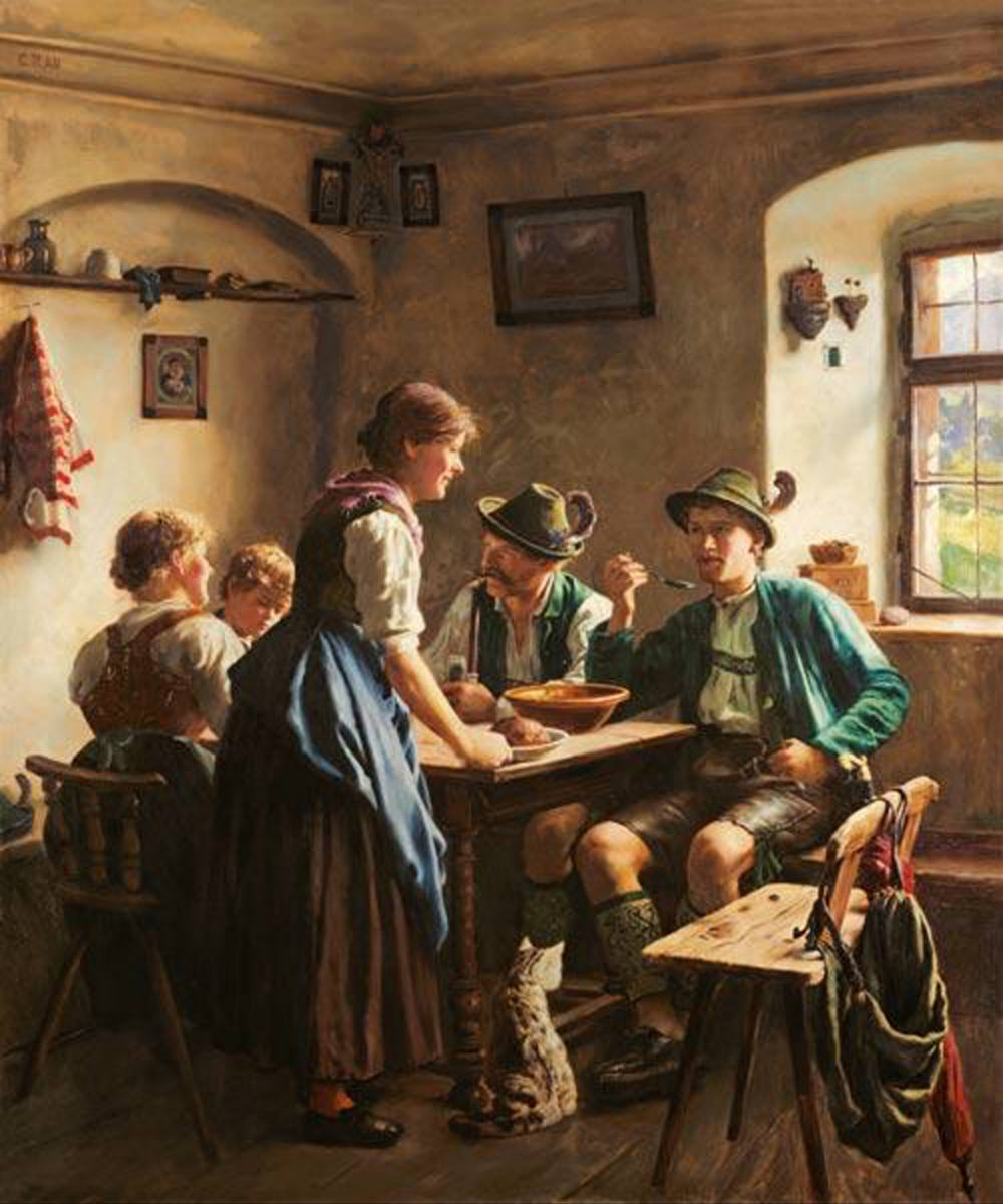 Solve Emil Karl Rau - In der Bauernstube jigsaw puzzle online with 340 ...