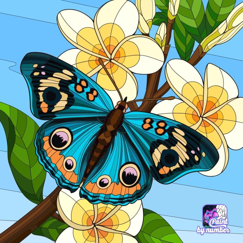 Solve PUZZLE - Butterfly And Blossoms jigsaw puzzle online with 81 pieces