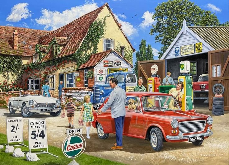 Solve Vintage Gas (1,901) jigsaw puzzle online with 70 pieces