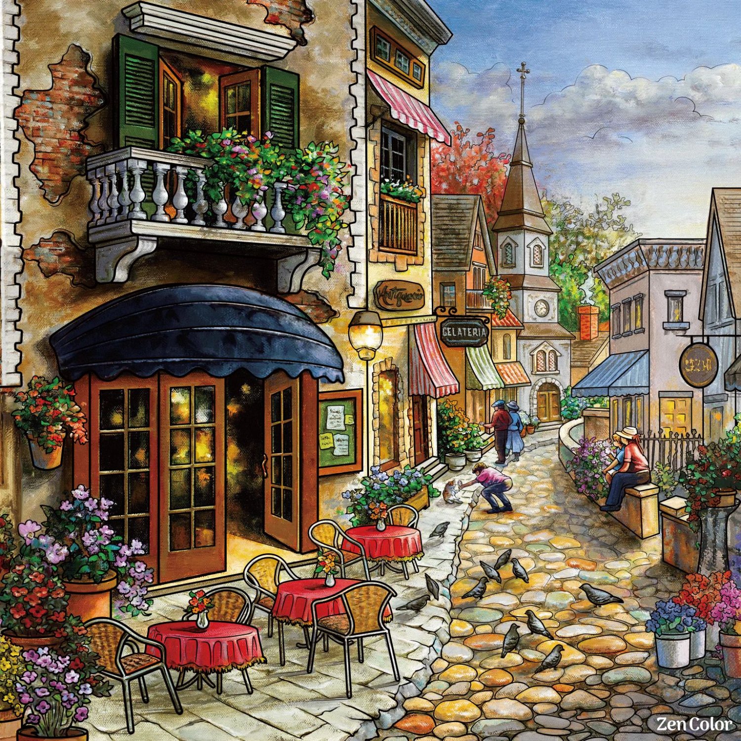 Jigsaw Puzzle | 81 pieces | PUZZLE - Outdoor Restaurant Seating | Jigidi