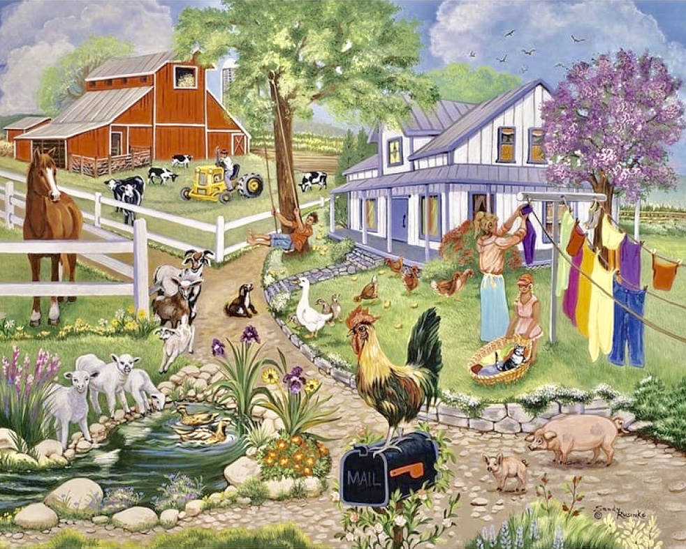 Solve Spring on the farm jigsaw puzzle online with 208 pieces
