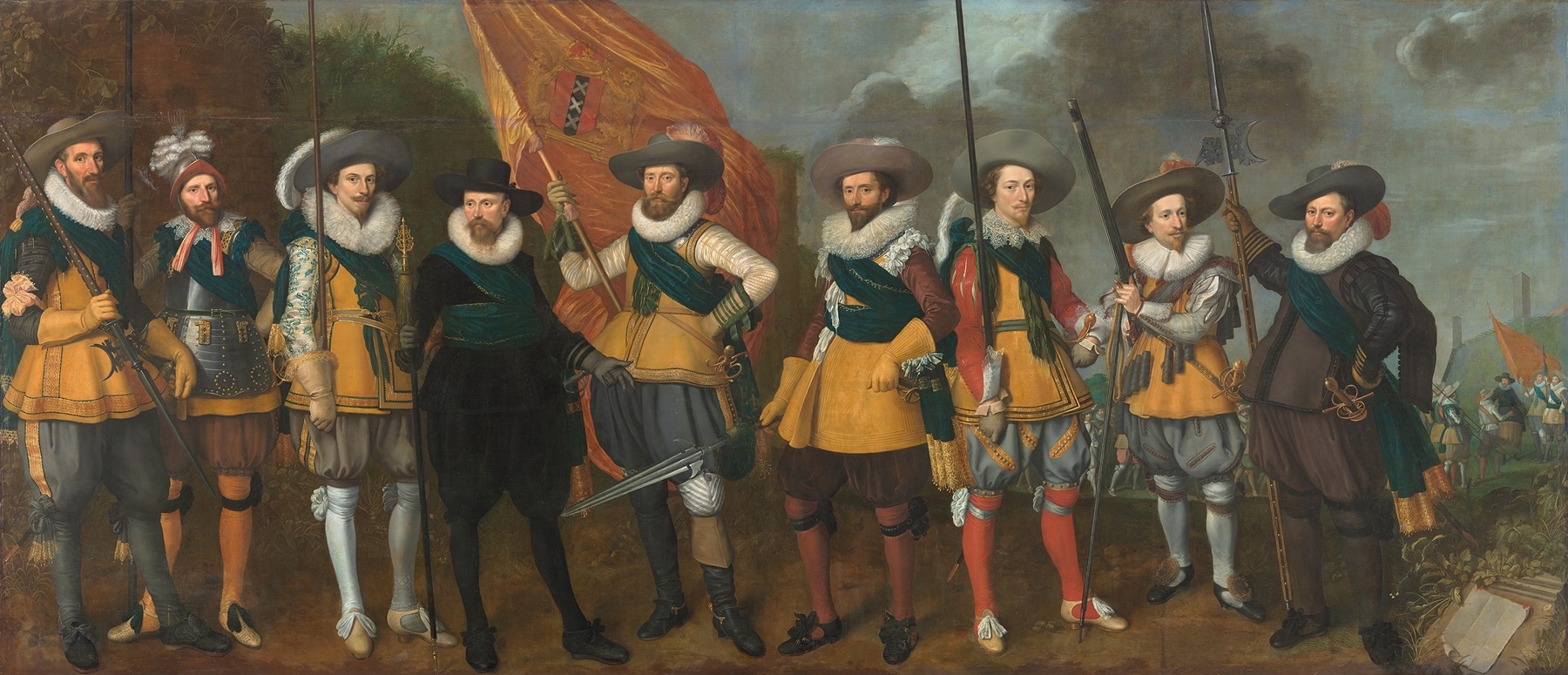 Solve Nicolaes Lastman - Archers of the flag of Captain Abraham Boom ...