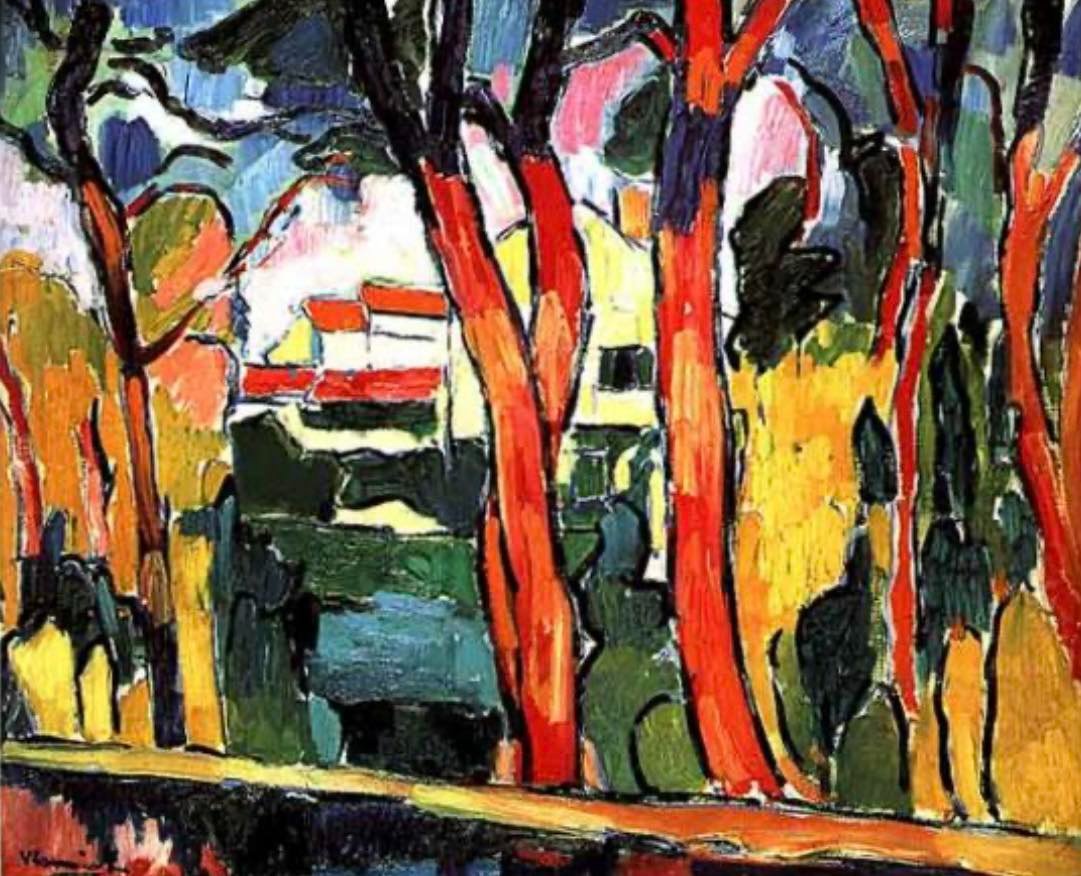 Solve Maurice de Vlaminck - (French, 1876 - 1958) - Paysage aux Arbres ...