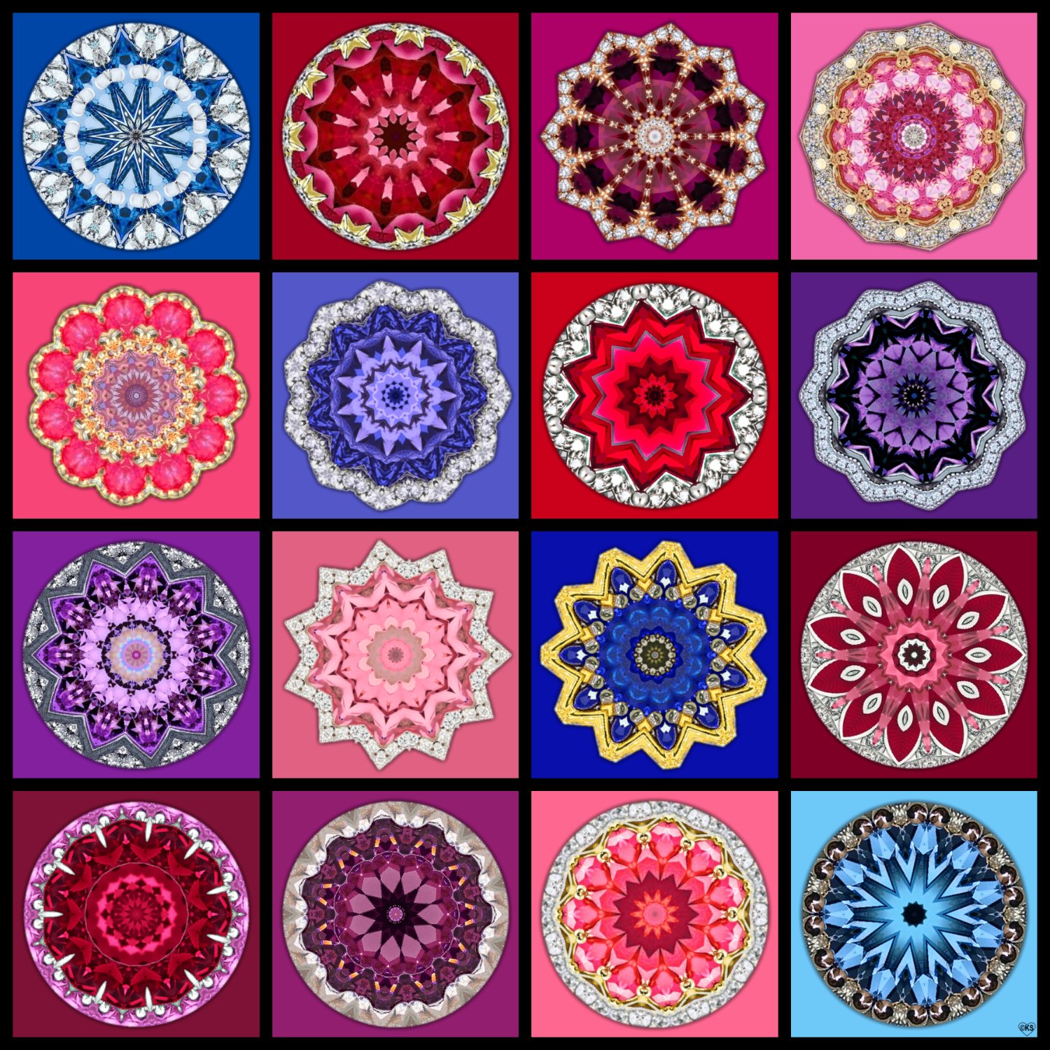 Solve Kaleidos Made From August's Birthstone: Spinel!! ~ XL jigsaw ...