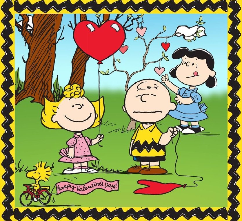 Solve Peanuts Valentines jigsaw puzzle online with 49 pieces
