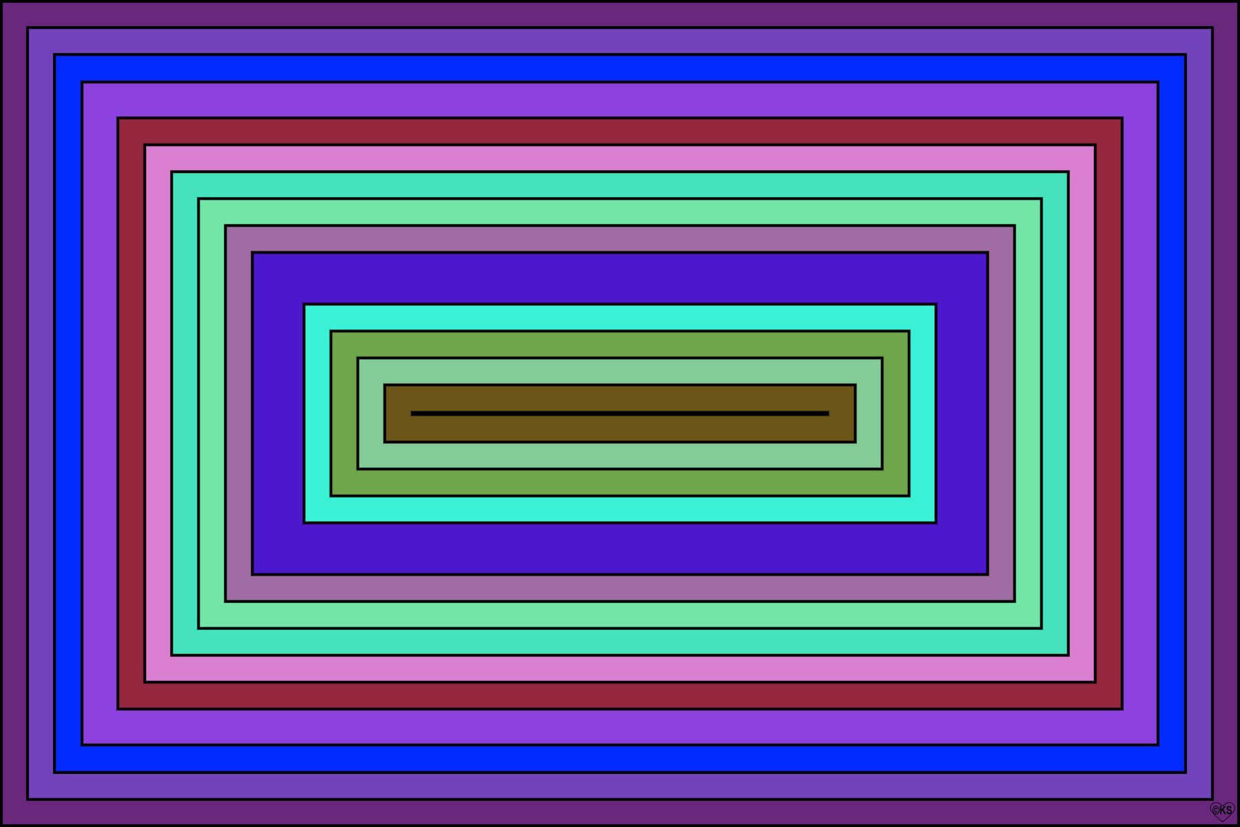 Solve Concentric Rectangles!! ~ M jigsaw puzzle online with 96 pieces