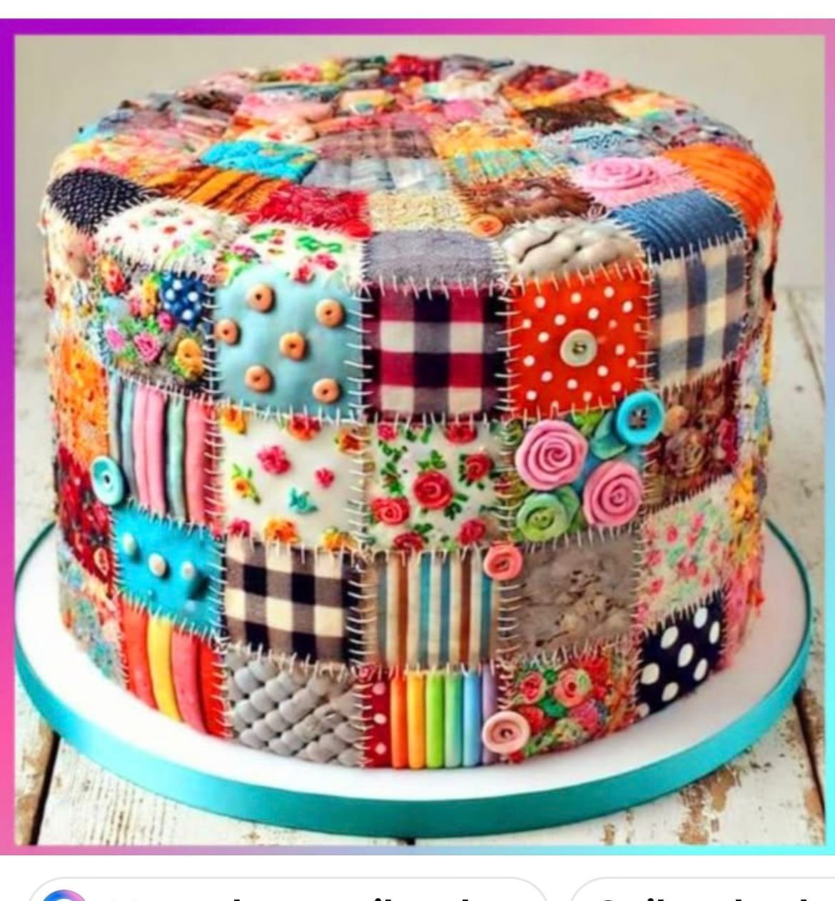 Solve Patchwork Cake jigsaw puzzle online with 121 pieces