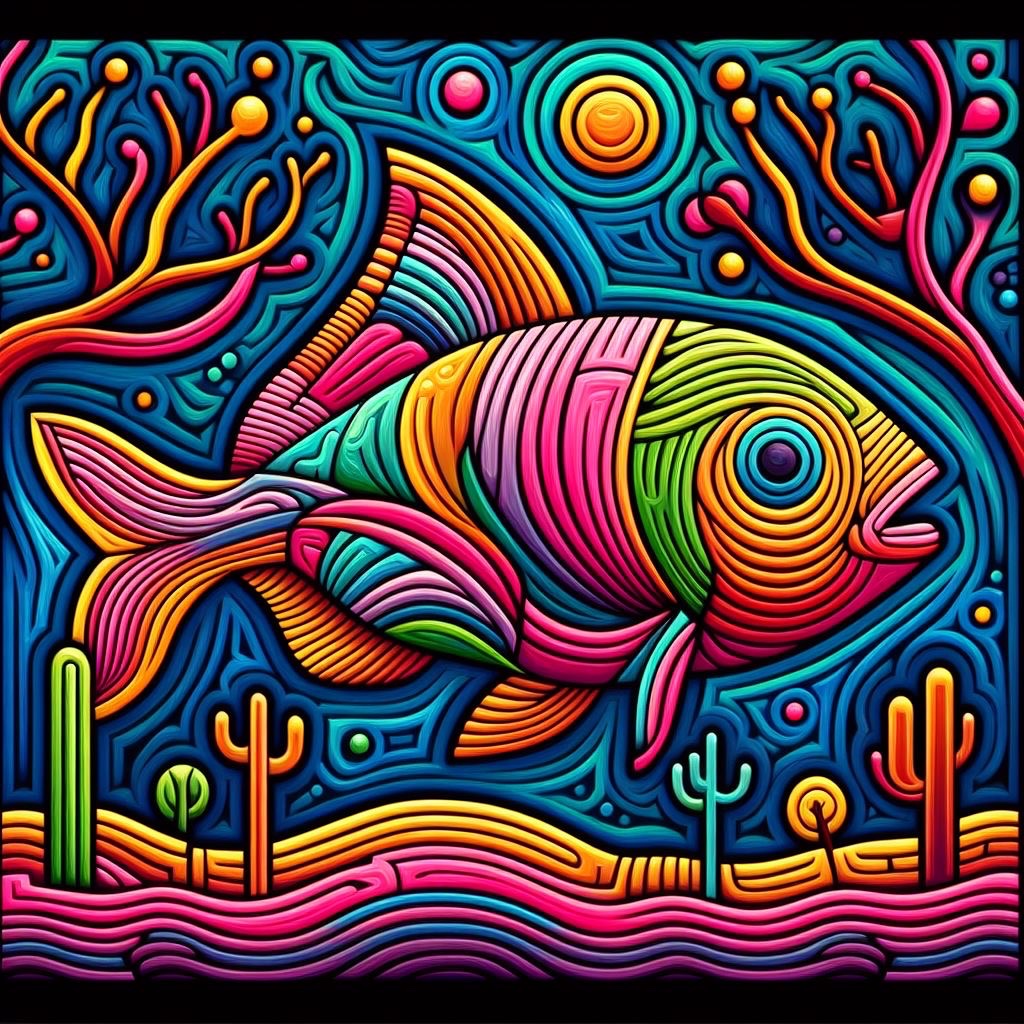 Solve Fish rave jigsaw puzzle online with 81 pieces
