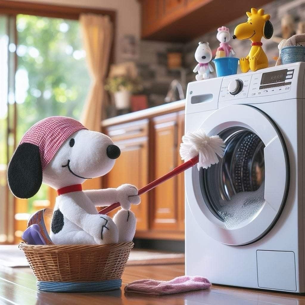 Puzzle | 144 pièces | Snoopy Cleaning | Jigidi
