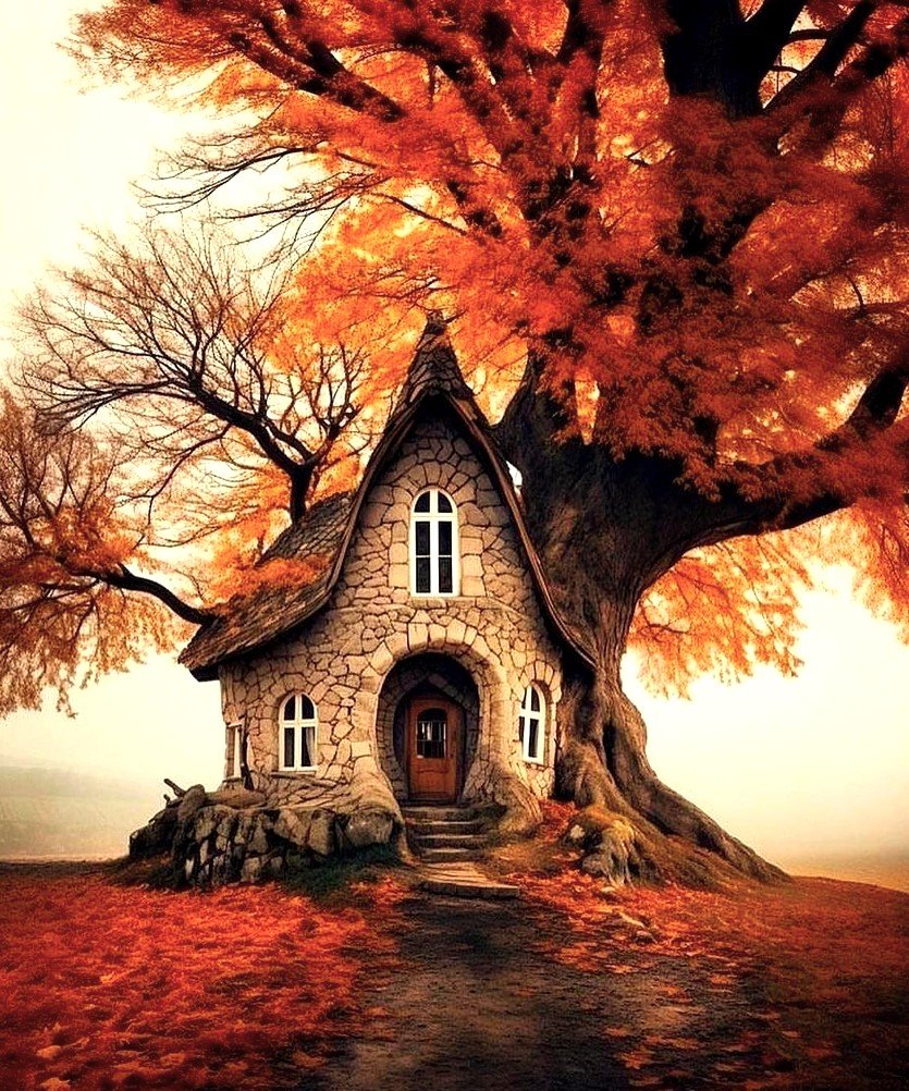 Solve Magical Little Stone House.... jigsaw puzzle online with 30 pieces