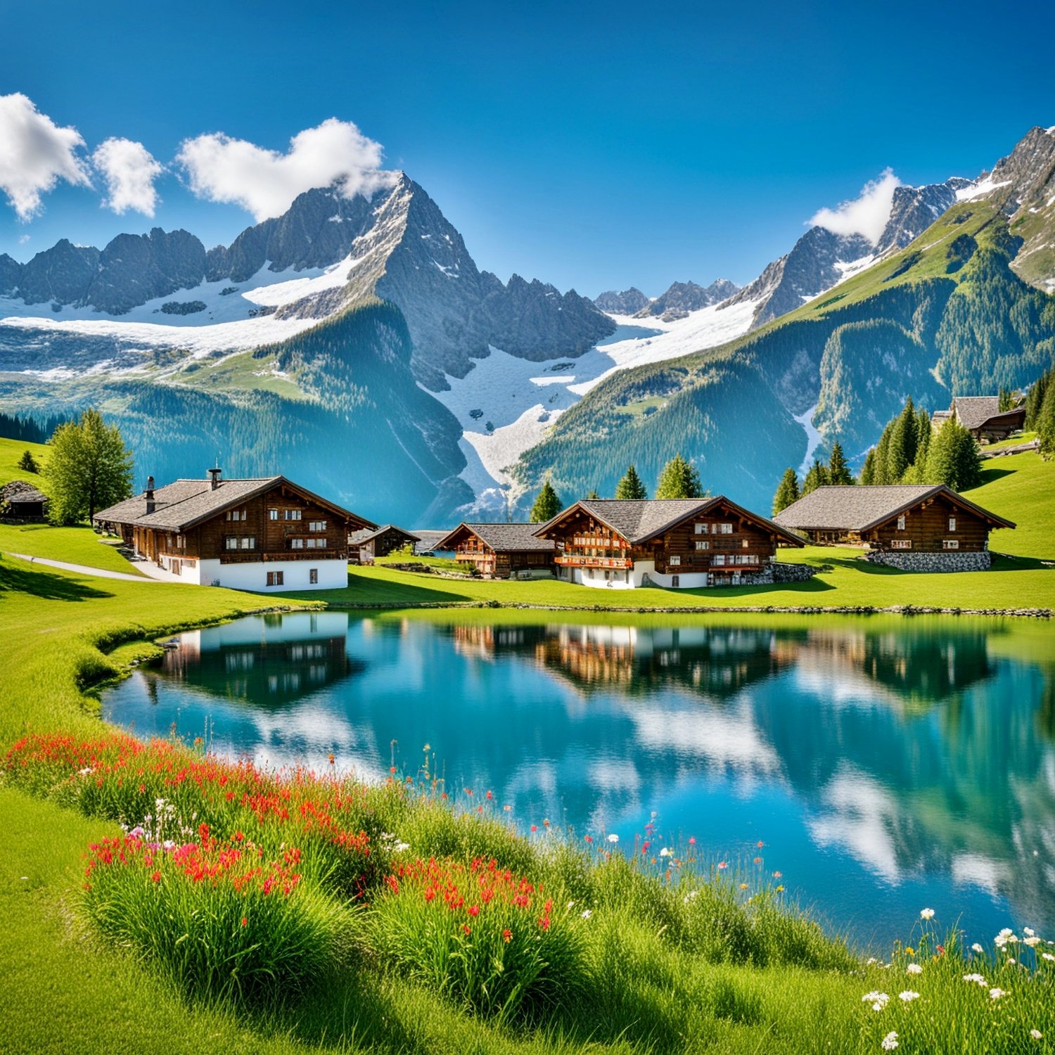 Solve Alpine Village, resizable 9 to 600 pieces jigsaw puzzle online ...