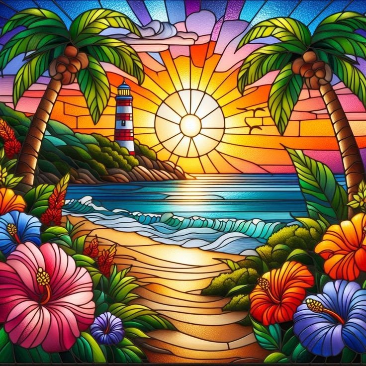 Solve Coastal Sunrise jigsaw puzzle online with 64 pieces