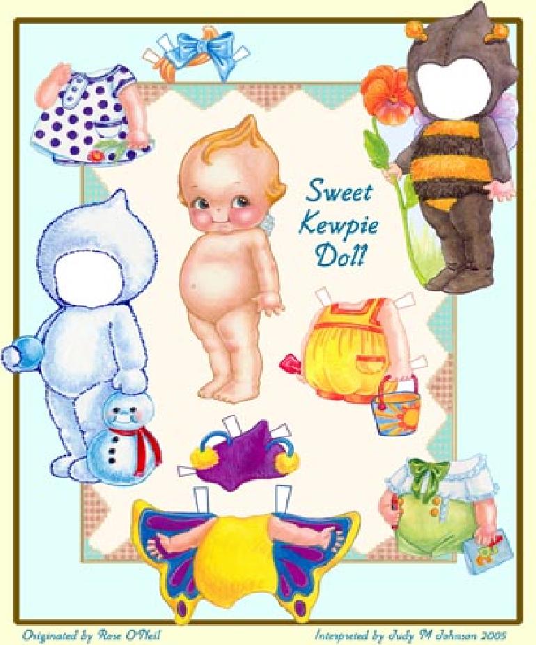 Solve Paper Doll ~ Sweet Kewpie jigsaw puzzle online with 80 pieces