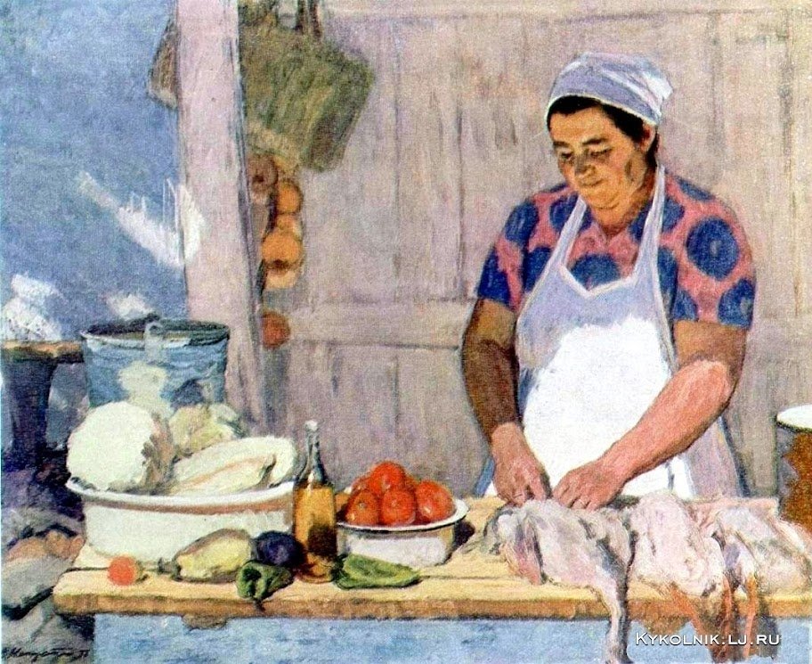 Solve Nechitailo Vasily Kirillovich (Russie, 1915 - 1980) Au camp ...