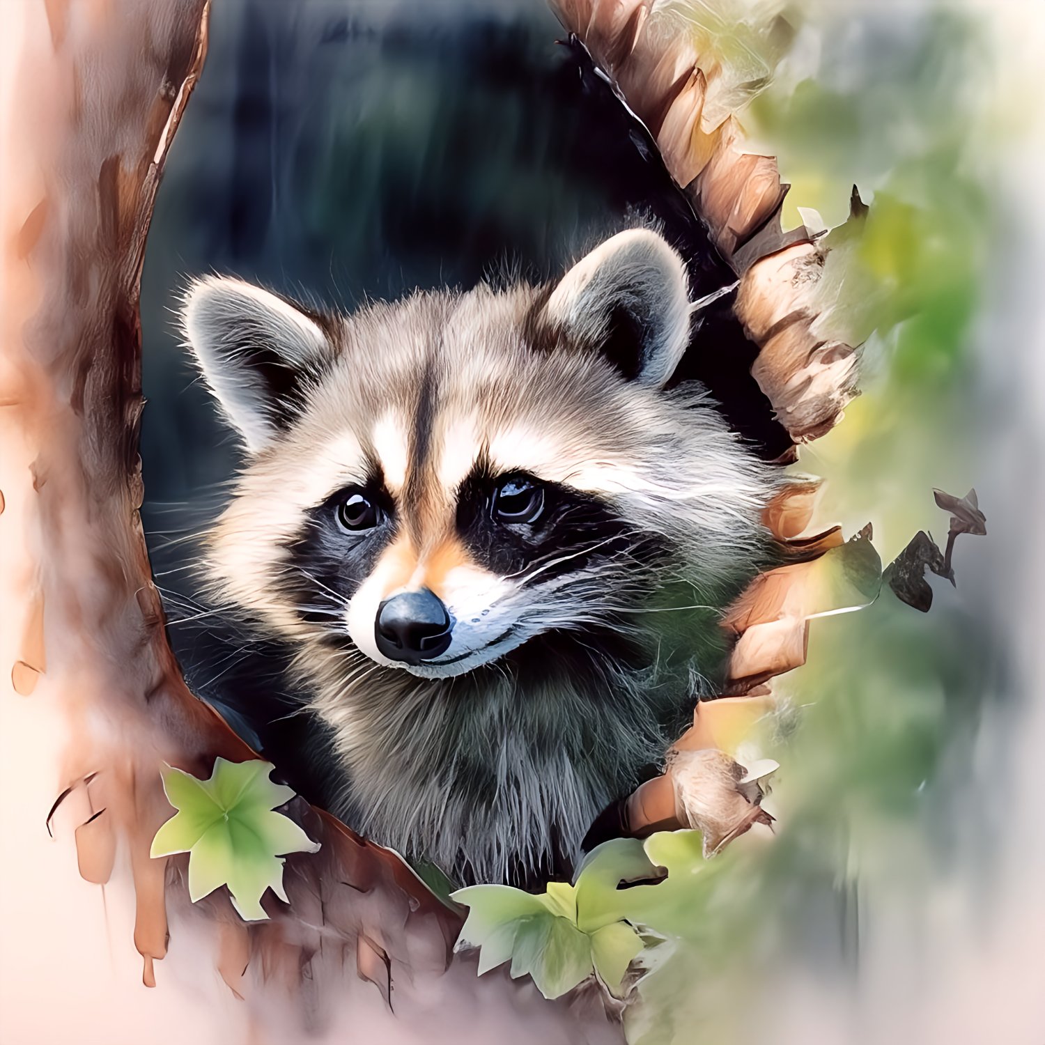 Solve Raccoon jigsaw puzzle online with 400 pieces