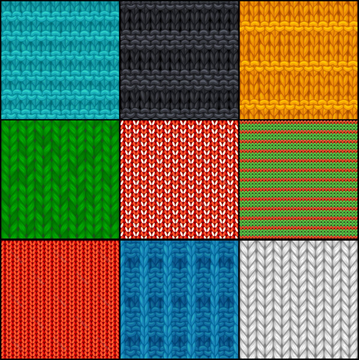 Solve Knitted patterns 1 jigsaw puzzle online with 144 pieces