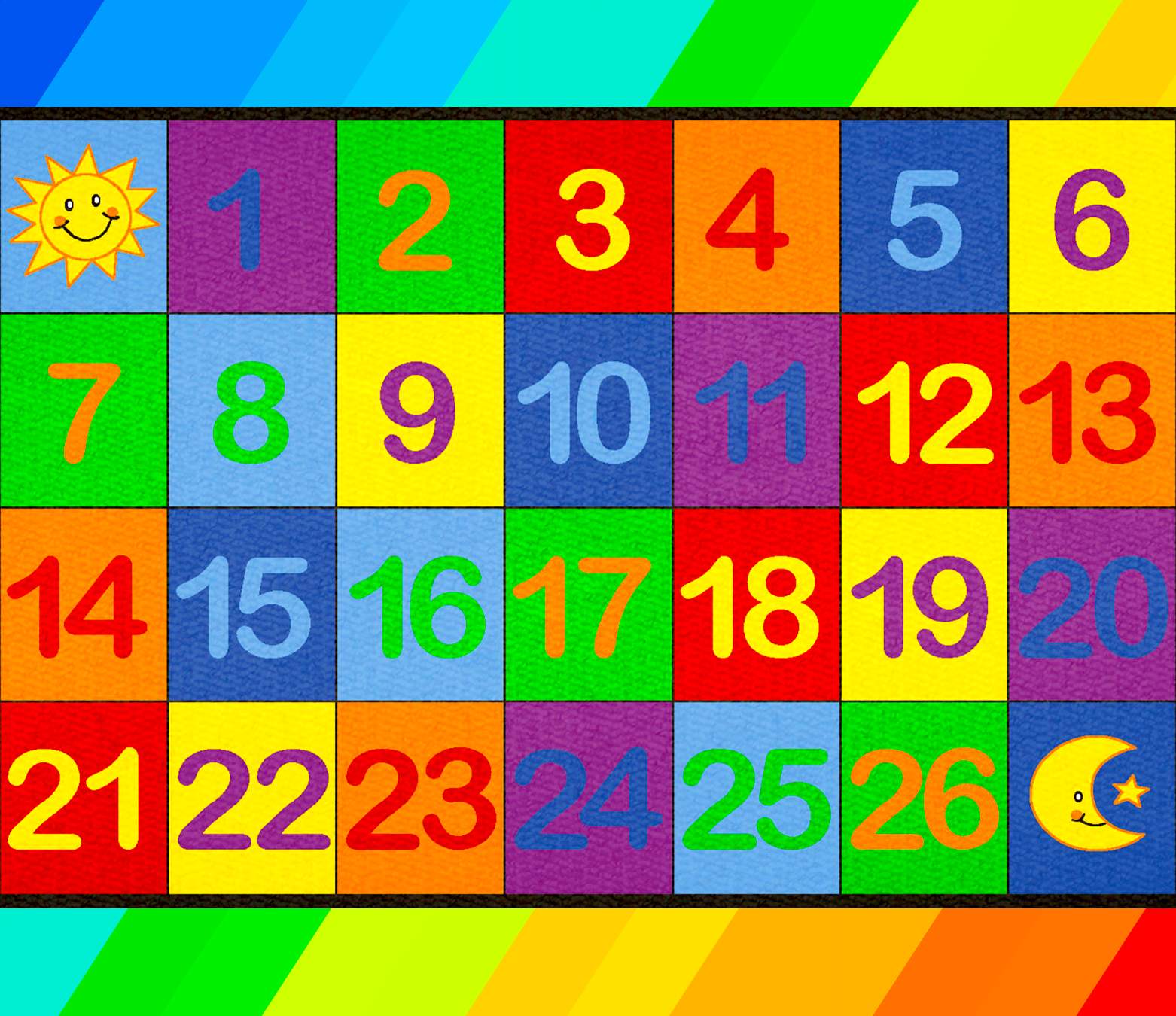 Jigsaw Puzzle | Rainbow numbers | 154 pieces | Jigidi