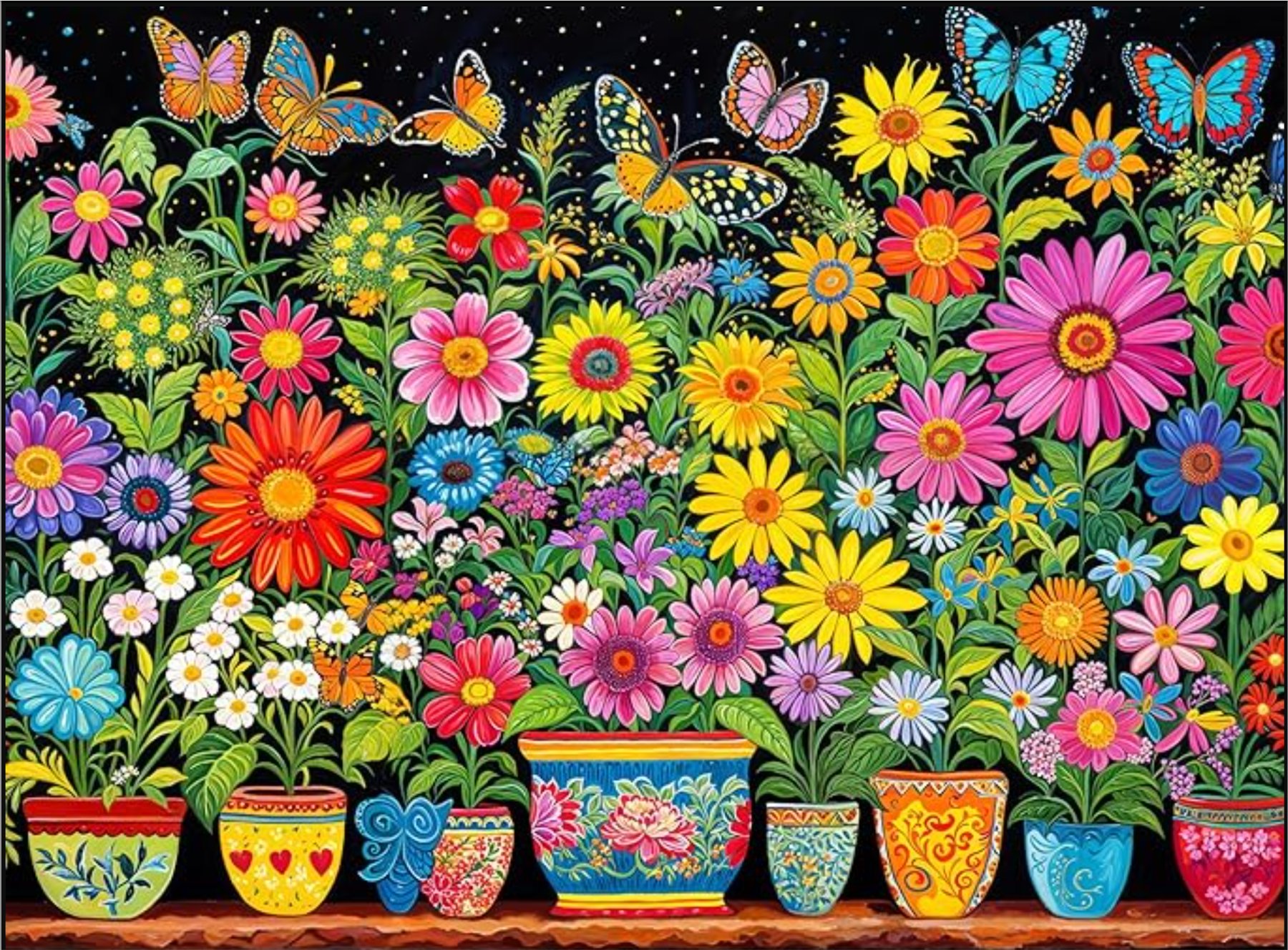 Solve Flowers for the Butterflies jigsaw puzzle online with 63 pieces
