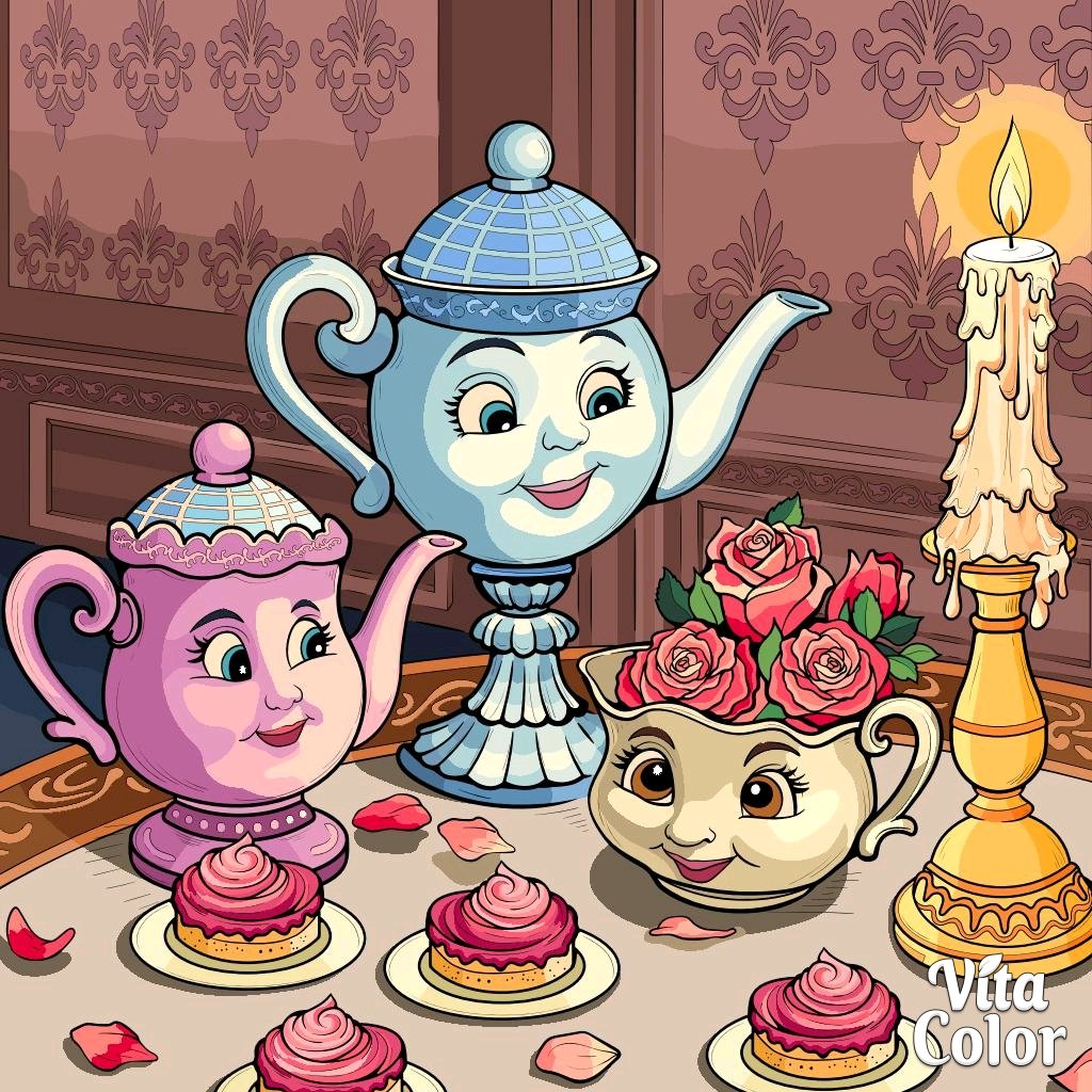 Solve Singing tea pots . . . . . jigsaw puzzle online with 9 pieces