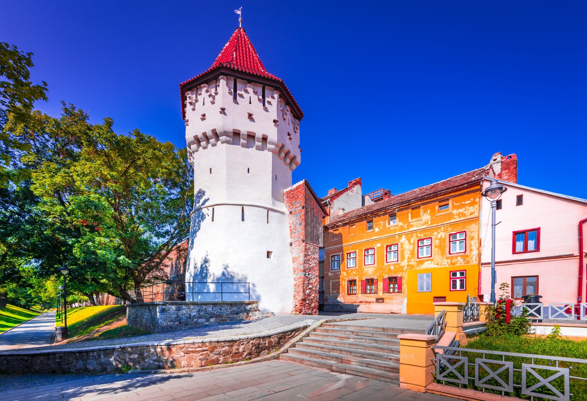 Solve Carpenters Tower, Sibiu, Romania jigsaw puzzle online with 77 pieces