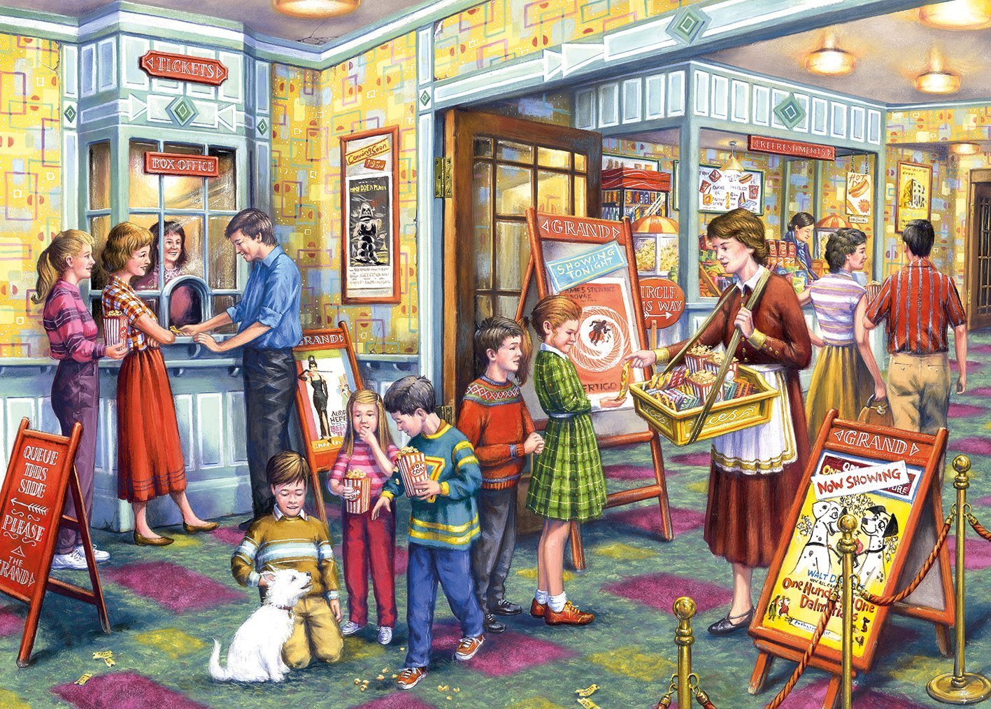 Solve Cinema Vintage jigsaw puzzle online with 70 pieces