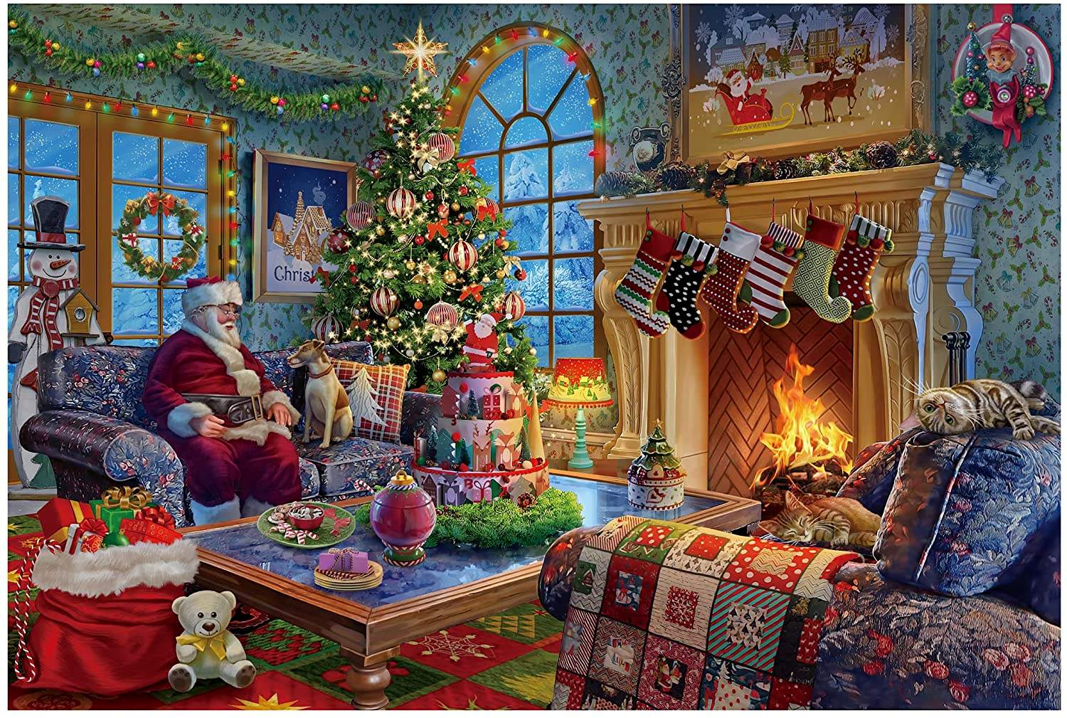 Solve Christmas Eve jigsaw puzzle online with 77 pieces
