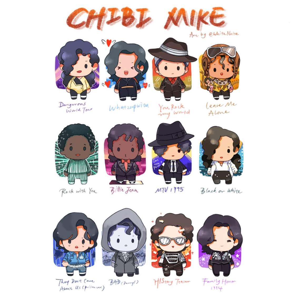 Solve Chibi MJ jigsaw puzzle online with 49 pieces