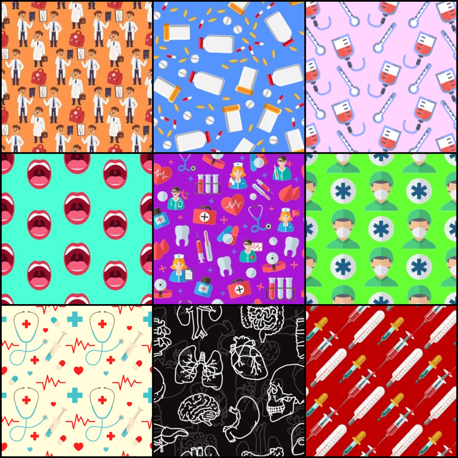 Solve Medical patterns 1 jigsaw puzzle online with 81 pieces