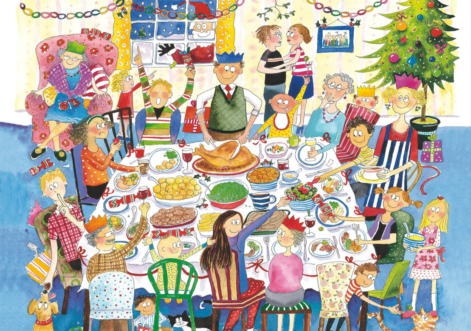 Solve Christmas Dinner jigsaw puzzle online with 468 pieces