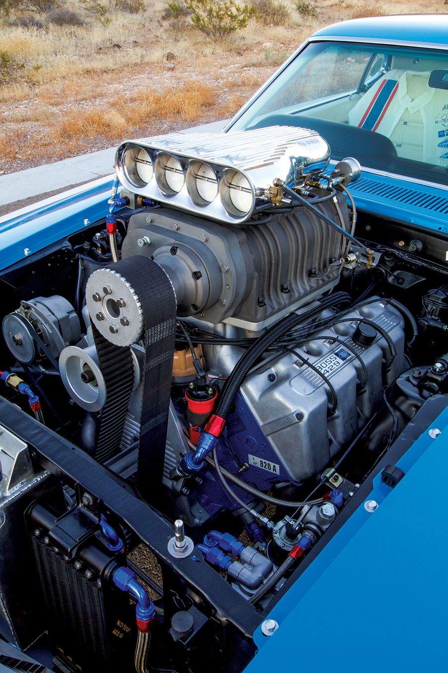 Solve 1970 Ford Mustang Boss 429 engine supercharged jigsaw puzzle ...