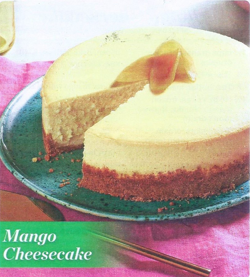 Solve Mango Cheesecake jigsaw puzzle online with 16 pieces
