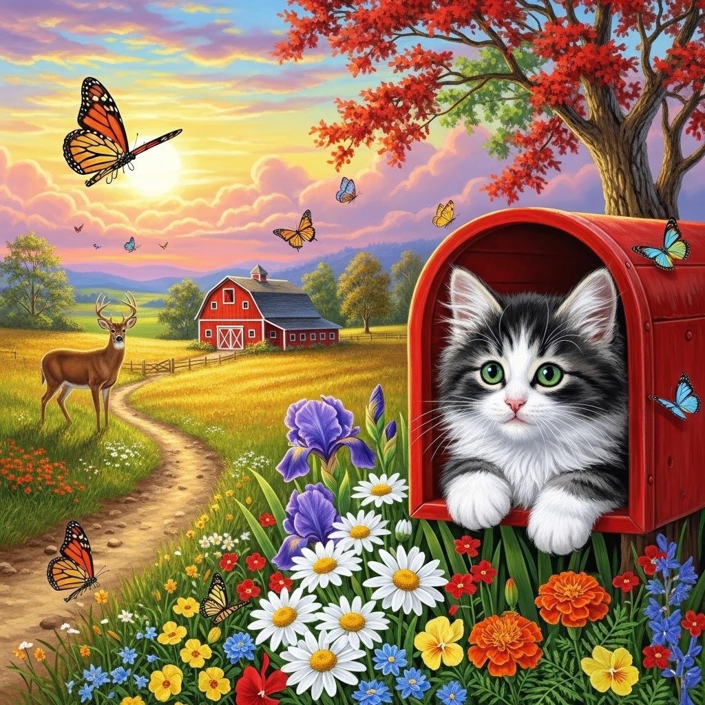 Jigsaw Puzzle | 81 pieces | Safe place for the kitty 🐈 until the ...