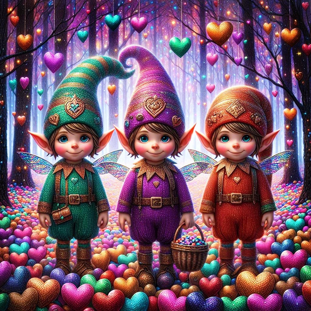 Solve Valentine's day Elves... Mike, Robbie and Chip jigsaw puzzle ...