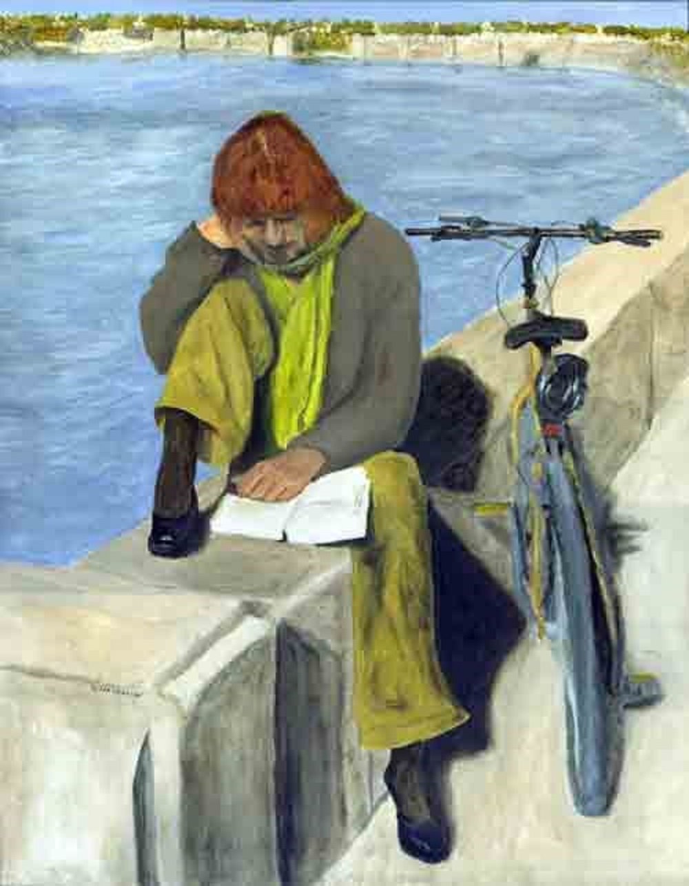 Solve Peter Worsley Woman Reading jigsaw puzzle online with 221 pieces