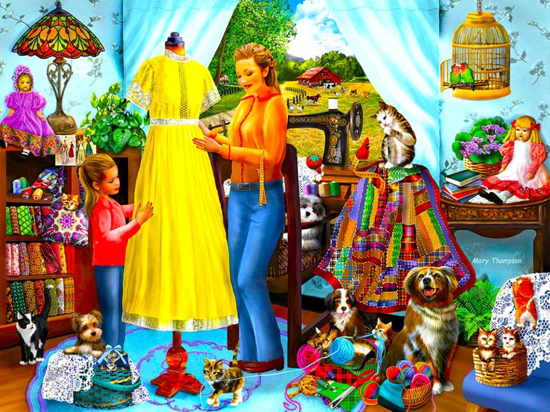 Solve Yellow Dress jigsaw puzzle online with 352 pieces