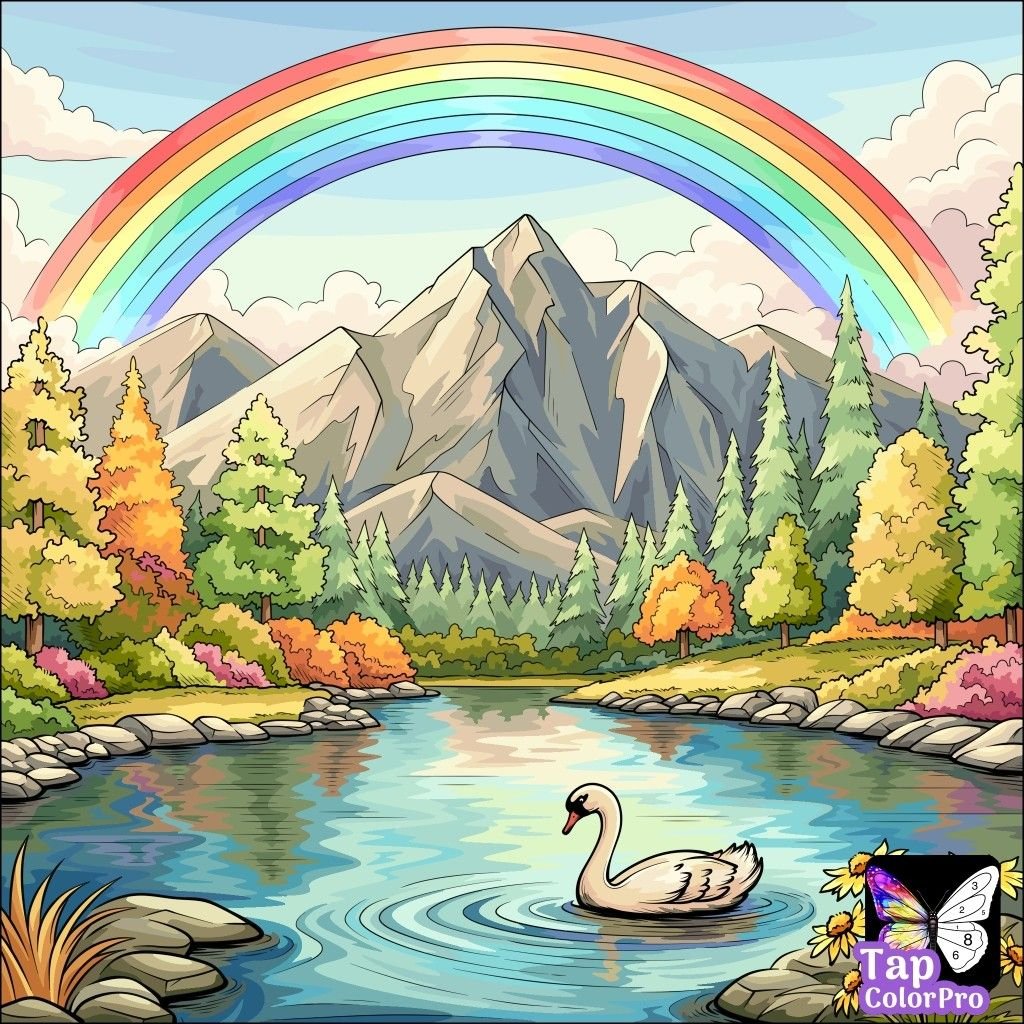 Solve PUZZLE - Colorful Rainbow jigsaw puzzle online with 81 pieces