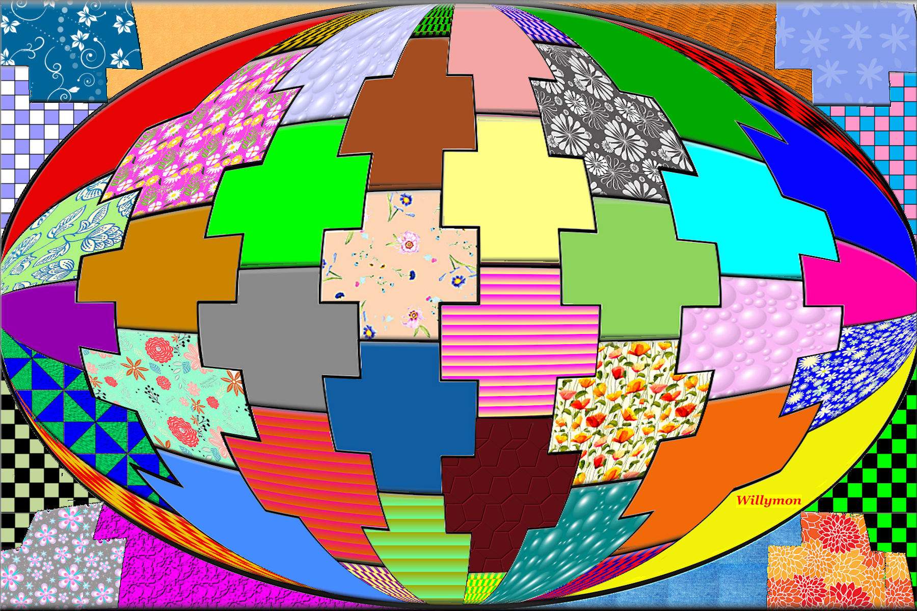 Solve oval jigsaw puzzle online with 260 pieces