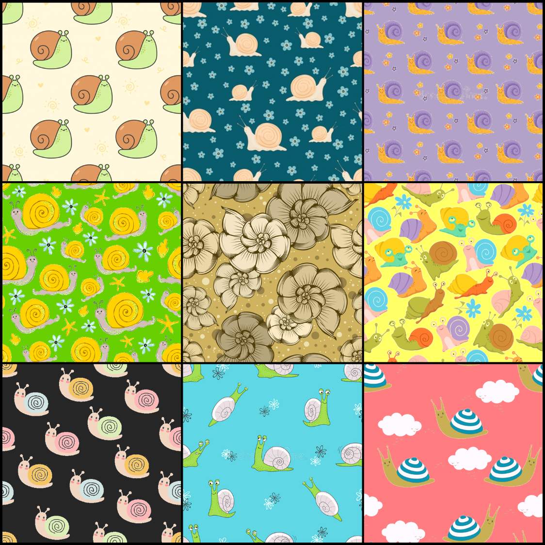 Solve Snail patterns jigsaw puzzle online with 81 pieces