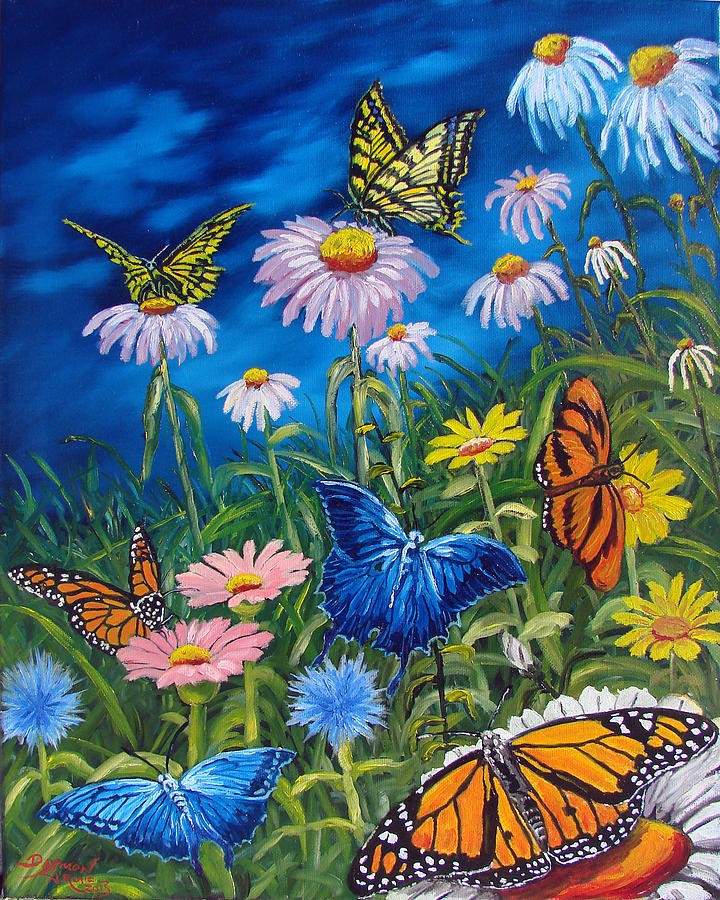 Solve Wildflowers and Butterflies by Dayman Archie jigsaw puzzle online ...