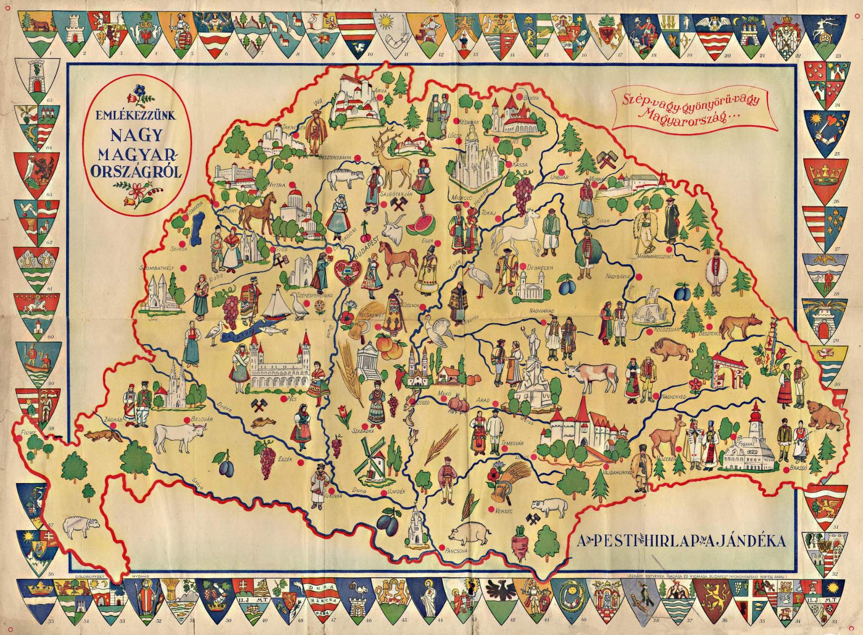 Solve Hungarian Map jigsaw puzzle online with 154 pieces