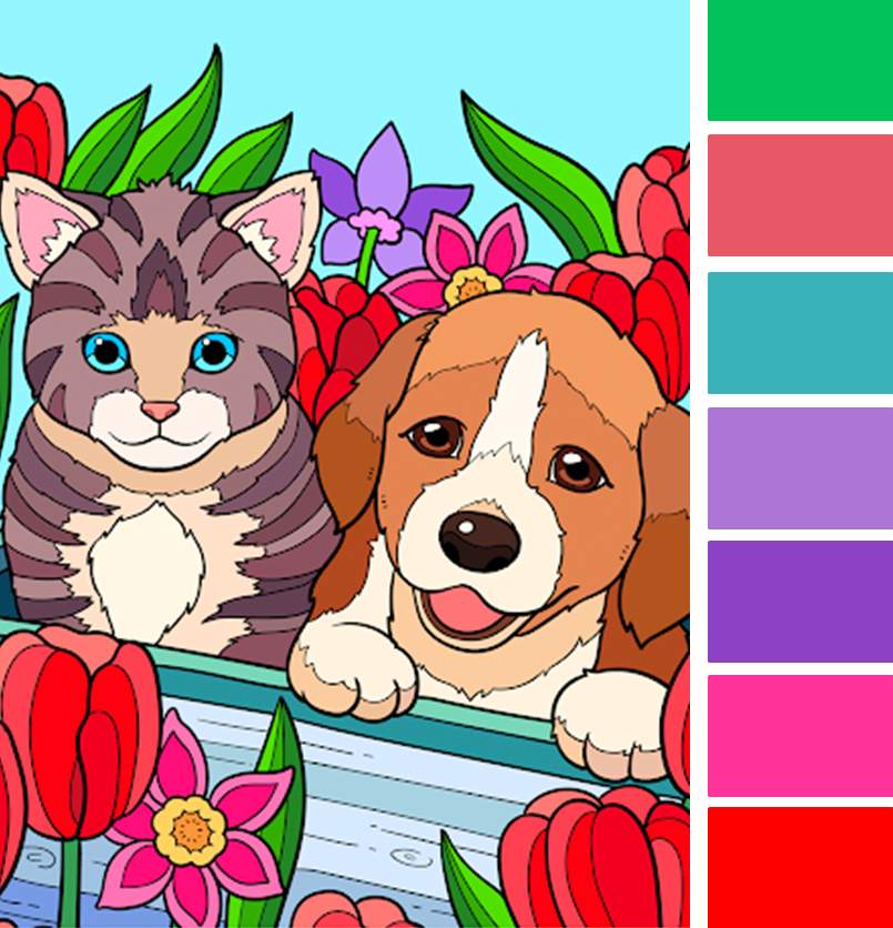 Solve Color Palette 2 jigsaw puzzle online with 100 pieces