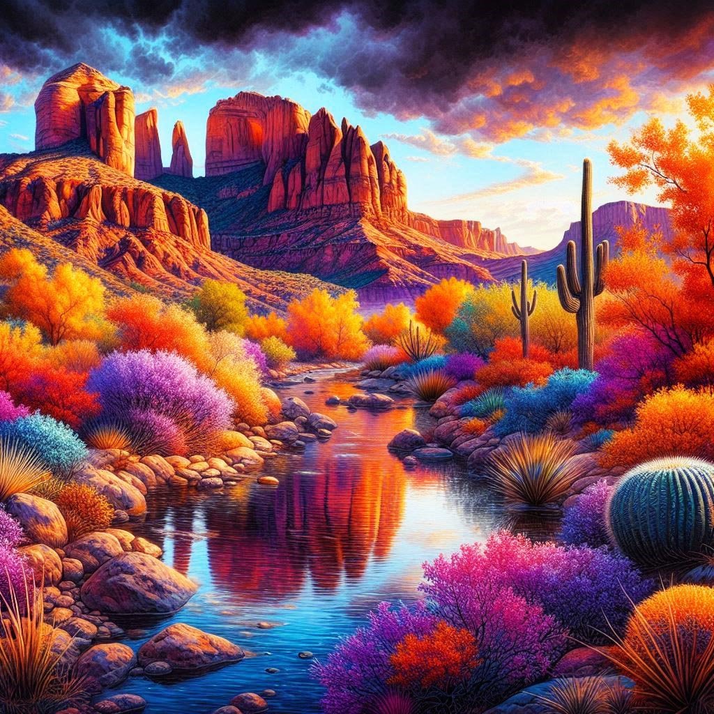 Solve autumn time, Cathedral Mountain, Arizona jigsaw puzzle online ...