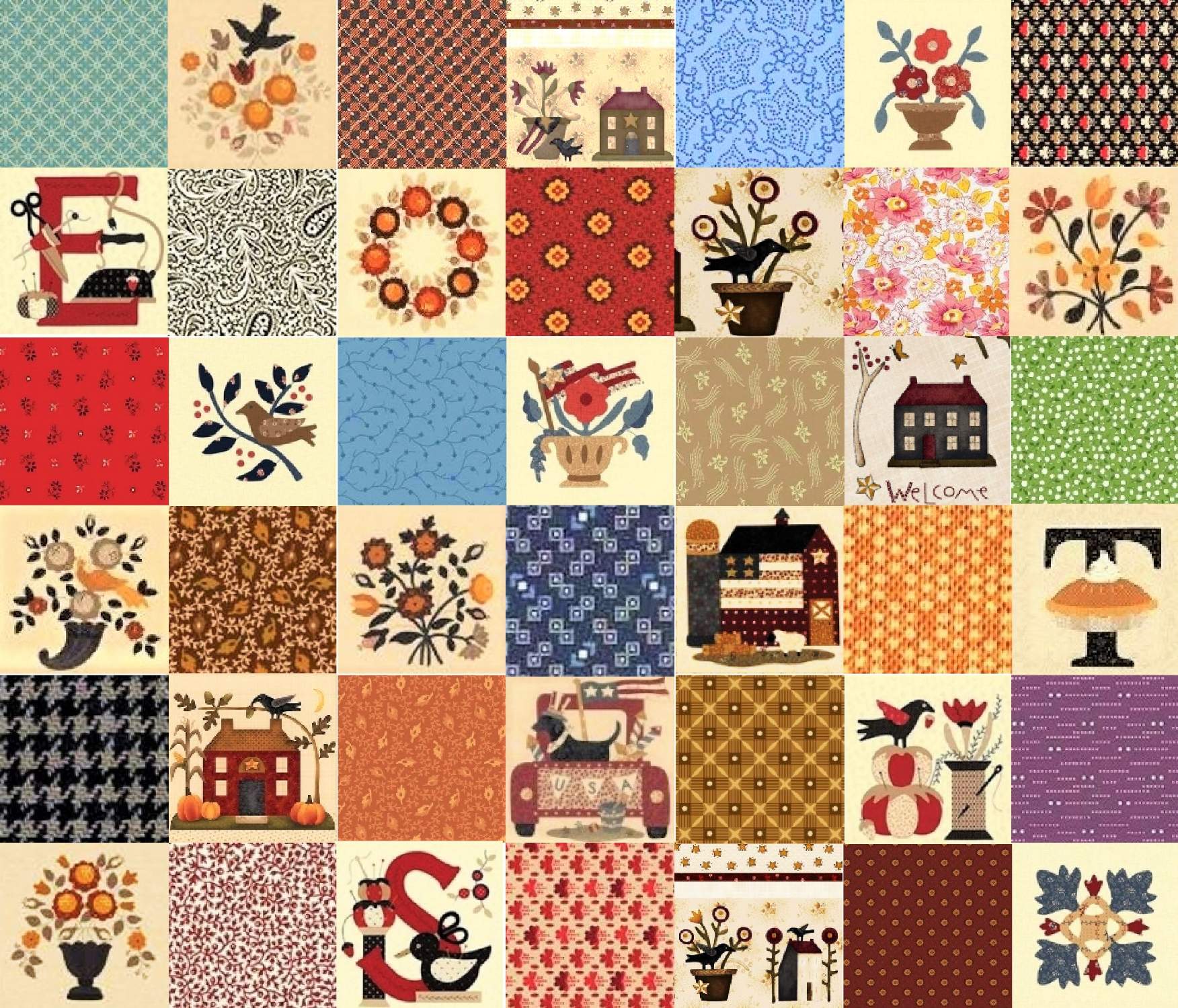 Solve PATCHWORK STACY WEST jigsaw puzzle online with 378 pieces