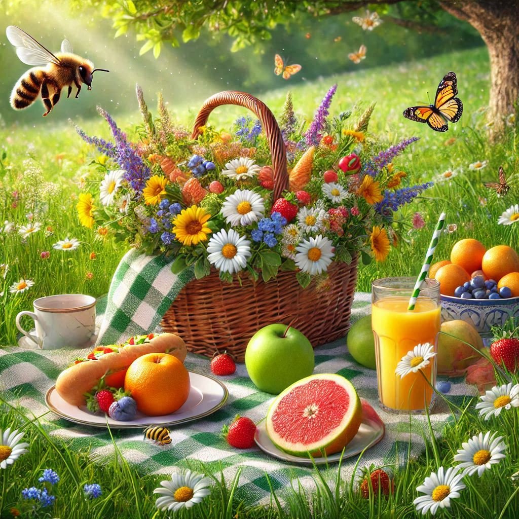 Solve Picnic jigsaw puzzle online with 49 pieces