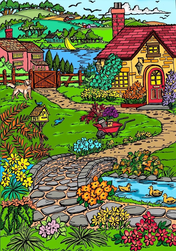 Solve Peace in the Country jigsaw puzzle online with 70 pieces