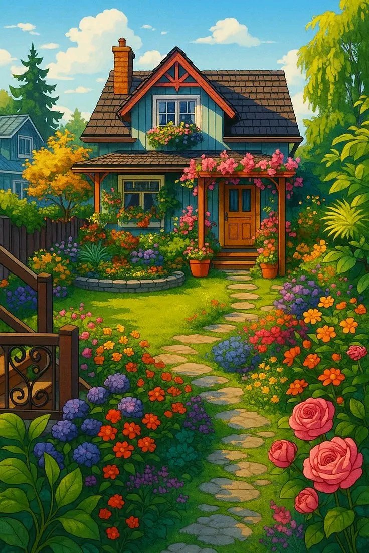 Solve Charming Home jigsaw puzzle online with 70 pieces